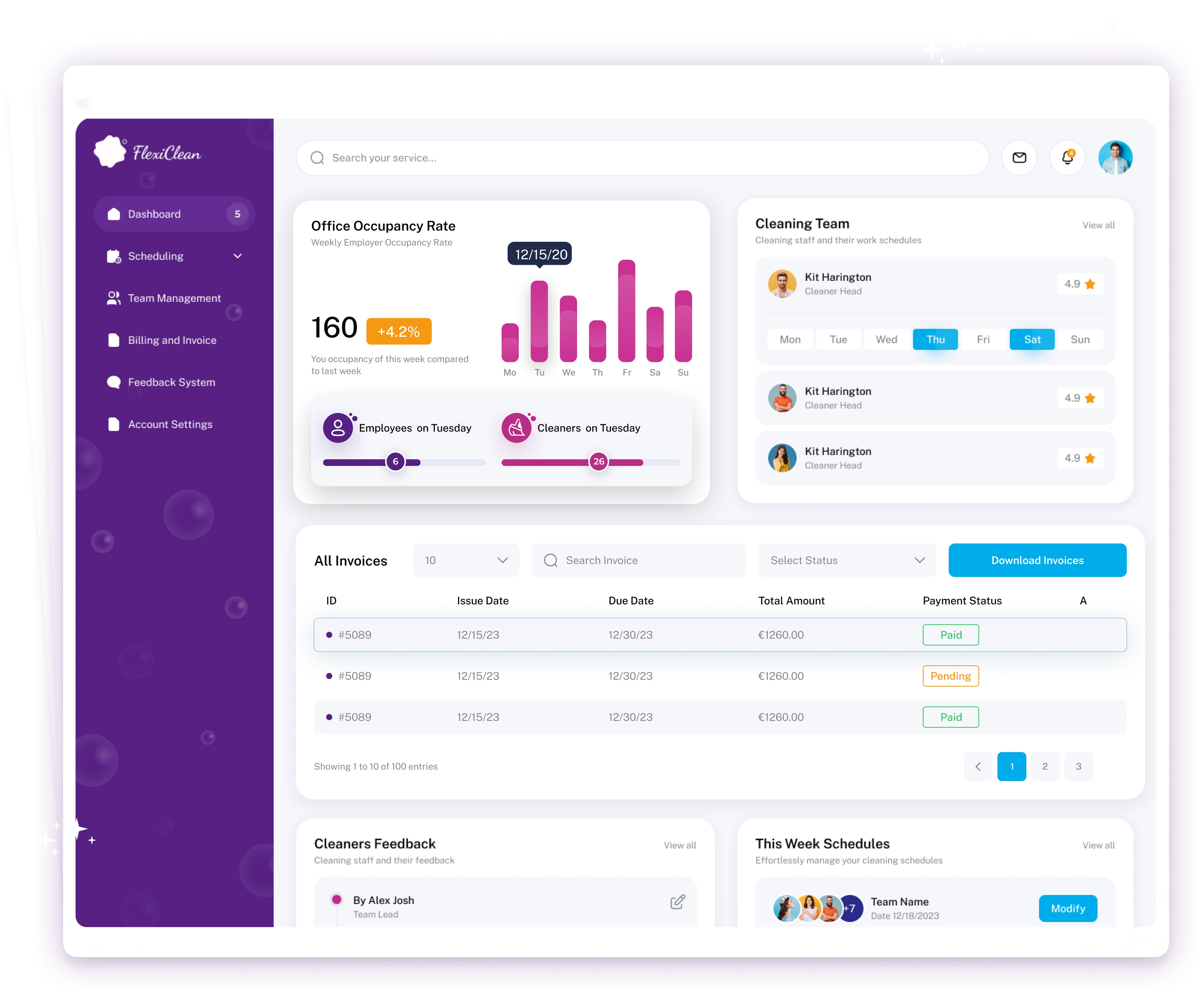 Flexi Clean Case Study | UI/UX & Web App for Cleaning Services